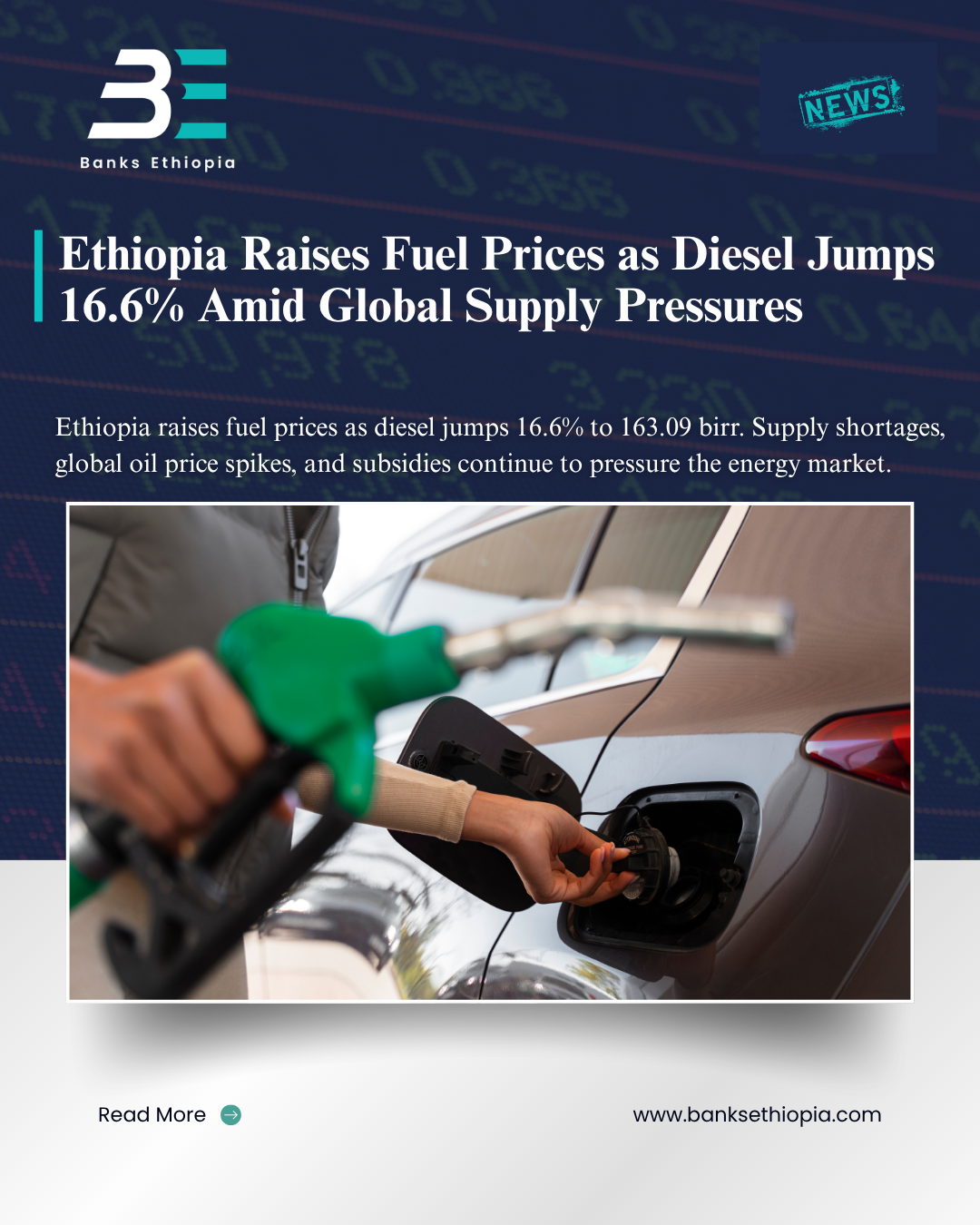Ethiopia Raises Fuel Prices as Diesel Jumps 16.6% Amid Global Supply ...