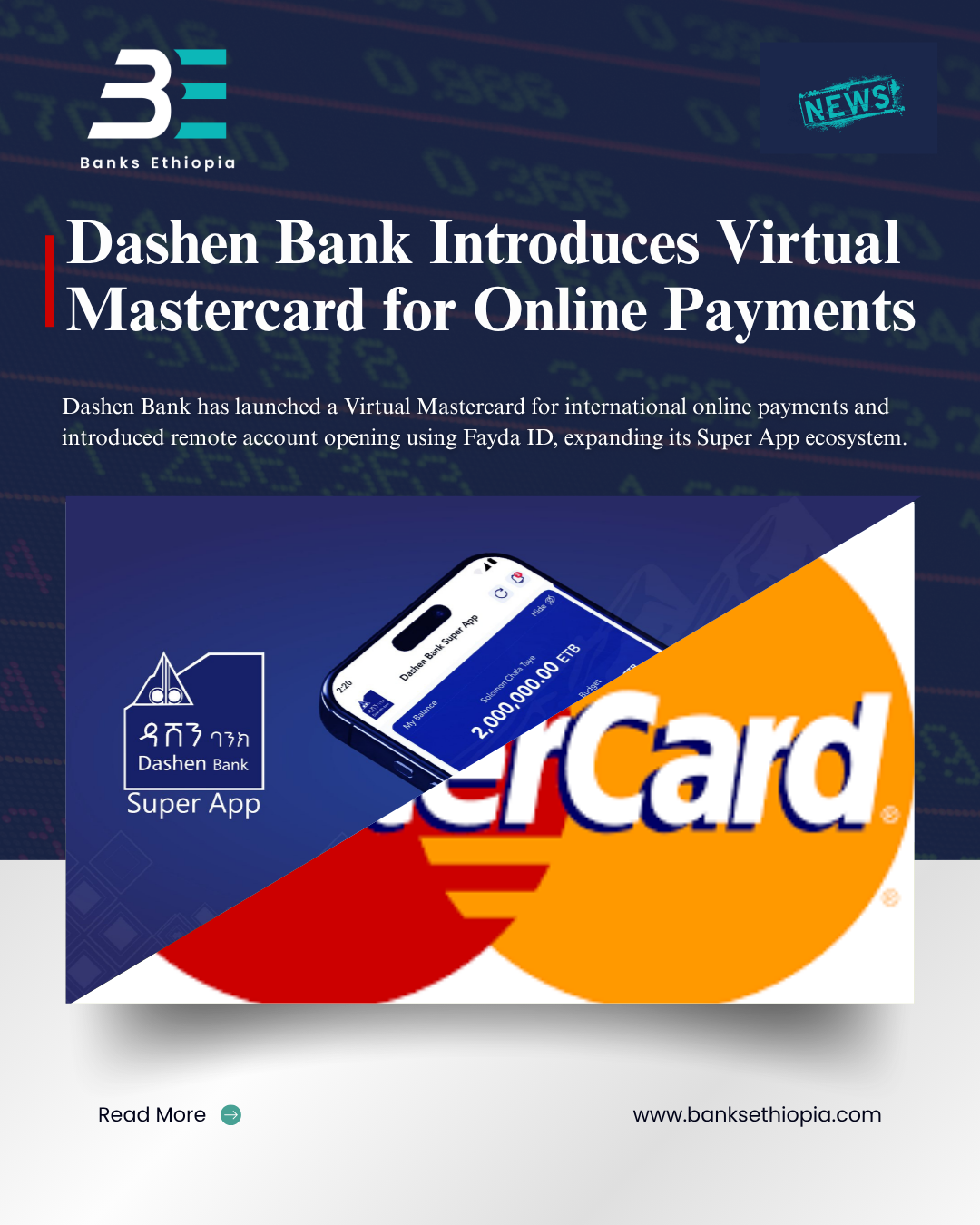 Dashen Bank Introduces Virtual Mastercard for Online Payments - Banks ...