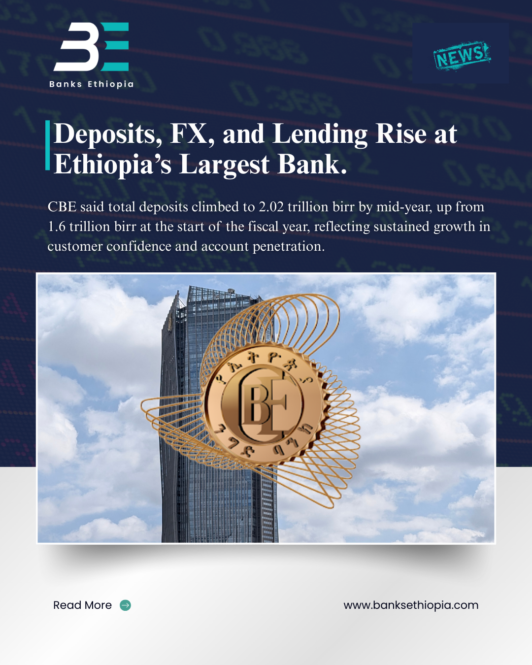 Deposits, FX, and Lending Rise at Ethiopia’s Largest Bank, Commercial ...